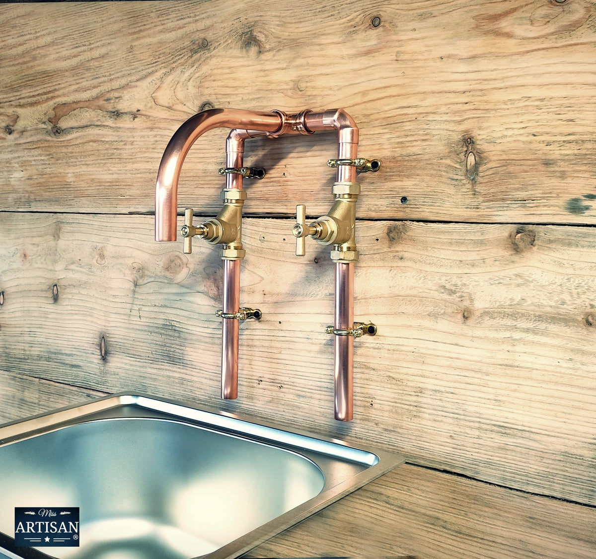 Copper Mixer Tap Wall Mounted Faucet - Swivel Spout – Miss Artisan Ltd