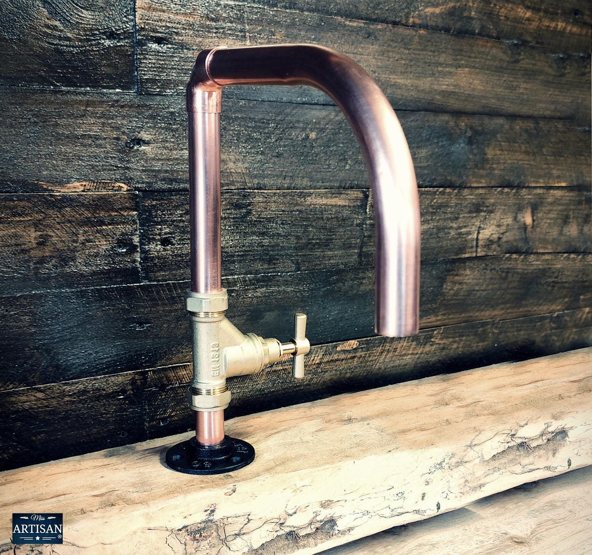 Single Copper Faucet Tap - Fixed Angled Spout – Miss Artisan Ltd