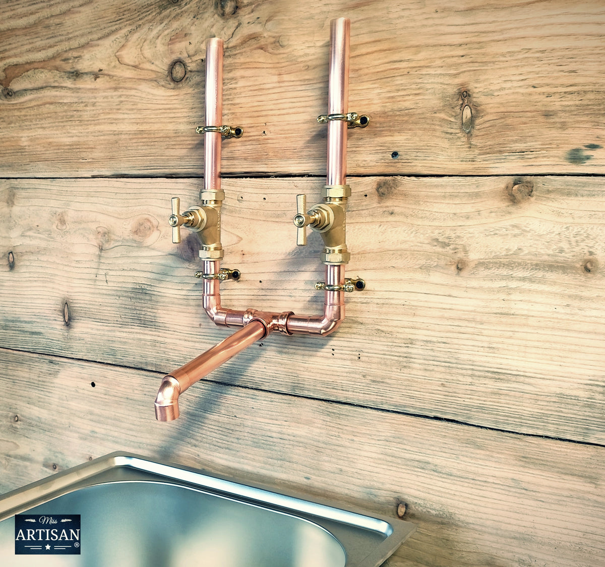 Copper Mixer Tap Faucet Wall Mounted - Swivel Spout – Miss Artisan Ltd