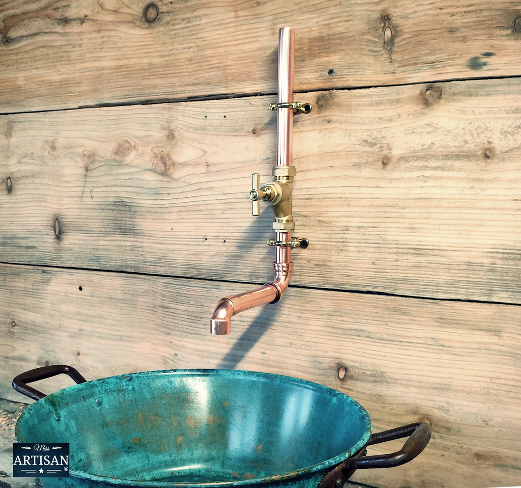 Single Copper Wall Mounted Faucet Tap - Swivel Spout – Miss Artisan Ltd