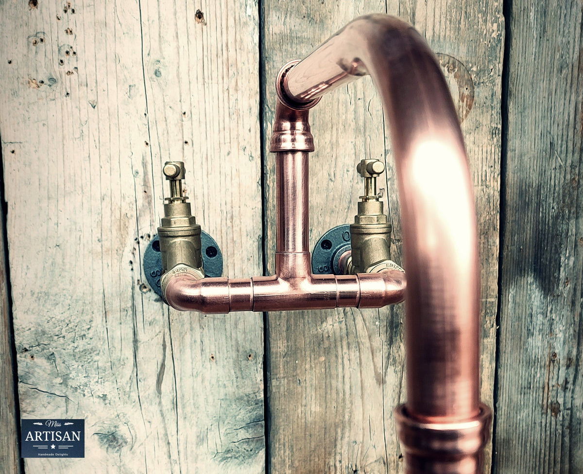 Outdoor / Indoor Copper Pipe Mixer Tap For Double Sinks – Miss Artisan Ltd