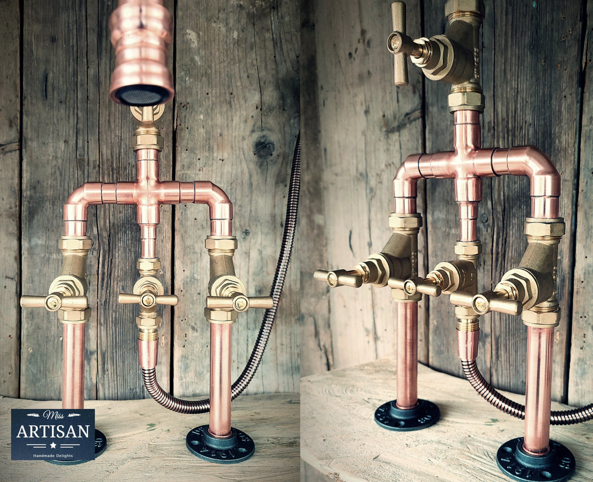 Handmade Copper Brass Mixer Taps With Hand Shower Sprayers Outdoor ...
