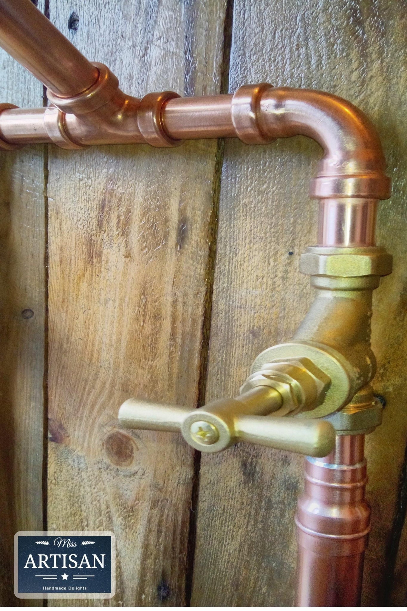 Freestanding Copper Pipe Bath Taps - Rustic Industrial Freestanding ...